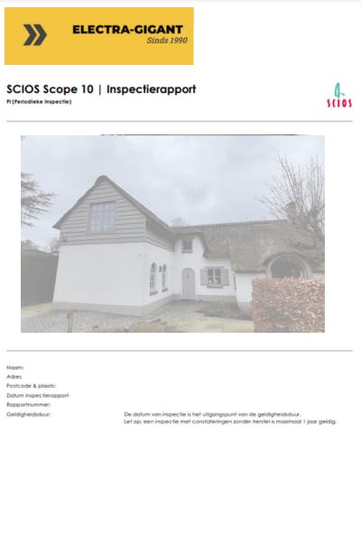 Scope 10 inspectierapport ontvangen en aardpen nodig?